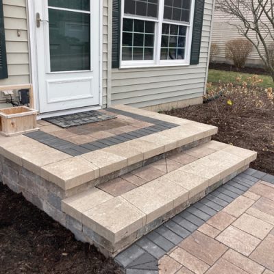 Paver Steps & Landings - Chicagoland Hardscapes by Design Pavers