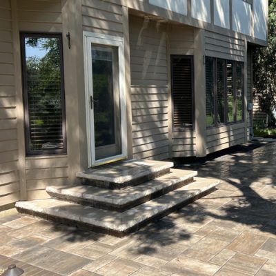 Paver Steps & Landings - Chicagoland Hardscapes by Design Pavers